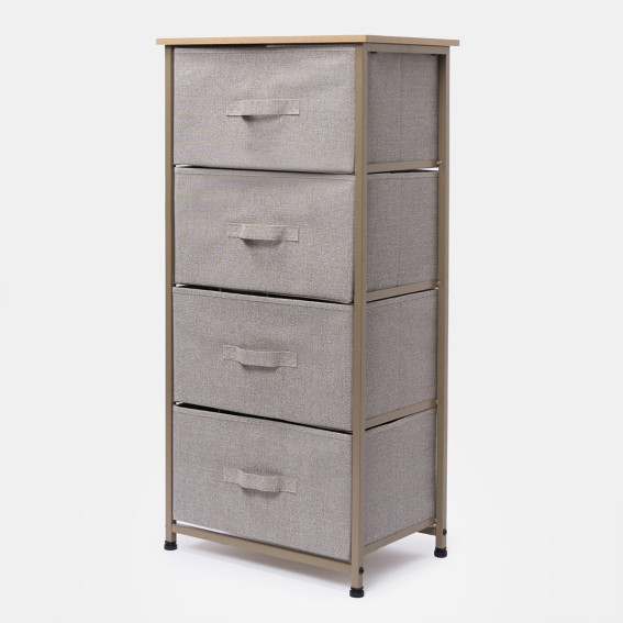 OHS Brooklyn 4 Drawer Fabric Cabinet - Beige