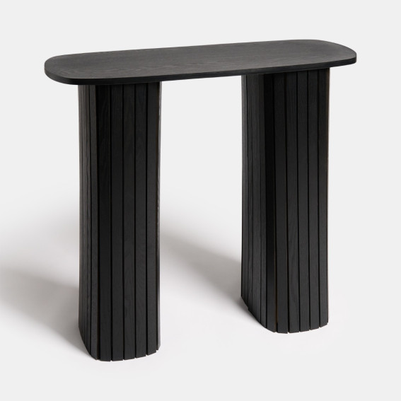 OHS Madison Ribbed Console Table - Black