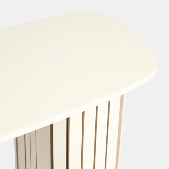 OHS Madison Ribbed Console Table - Cream