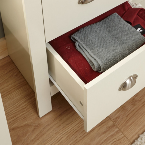 Lancaster 2+2 Drawer Chest of Drawers - Cream