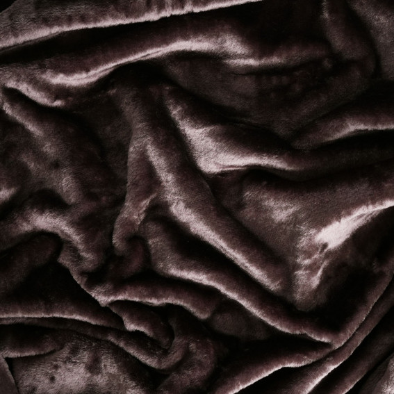 OHS Faux Fur Mink Throw - Chocolate