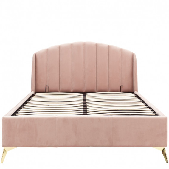 Pettine End Lift Ottoman Storage Bed, 4ft 6 Double - Blush Pink