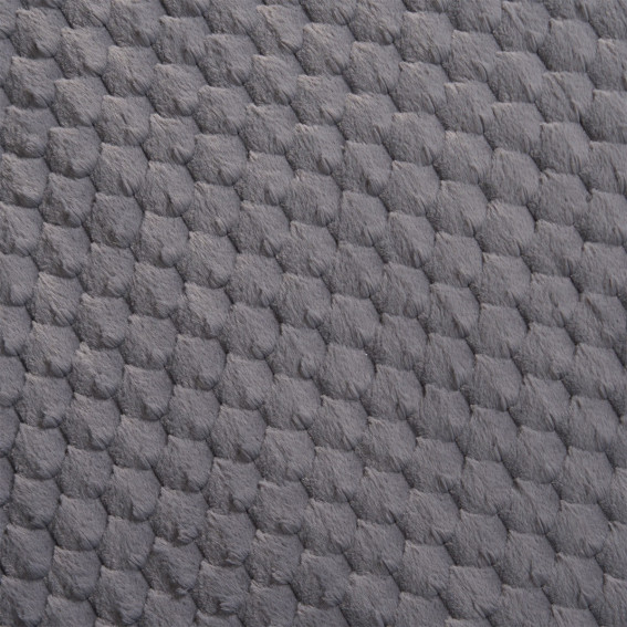 OHS Waffle Faux Fur Rug - Charcoal