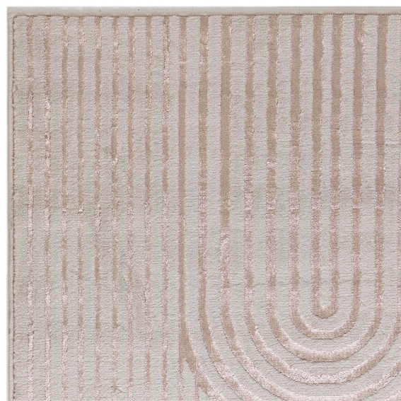 OHS Decor Arches Pattern Rug - Natural/Rose Gold