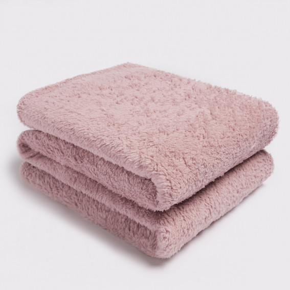 OHS Teddy Fleece Throw - Blush Pink