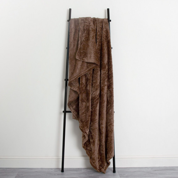 Dreamscene Waffle Mink Throw - Chocolate