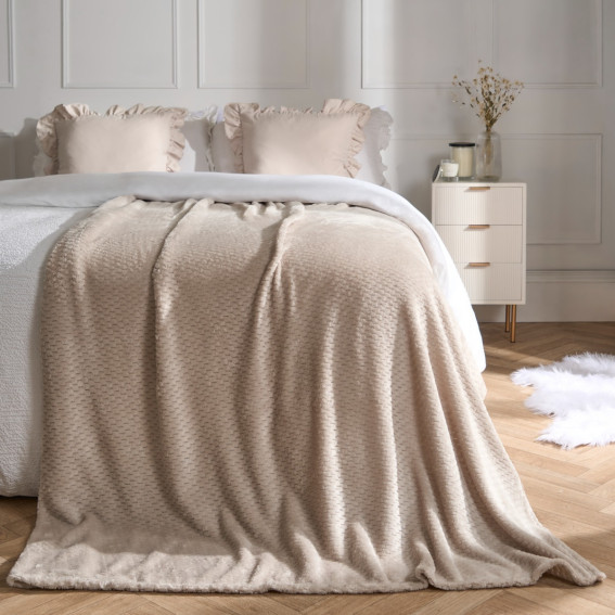 Luxury Waffle Mink Single Throw - Mink