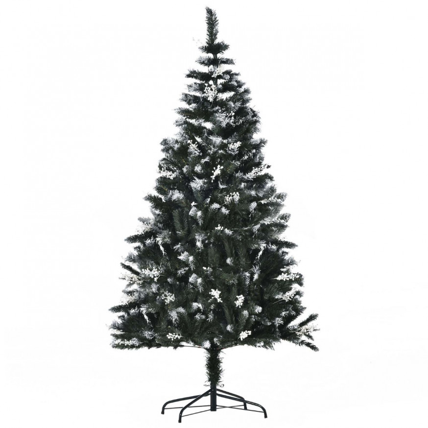OHS Artificial Snow Dipped Christmas Tree, Dark Green - 6ft