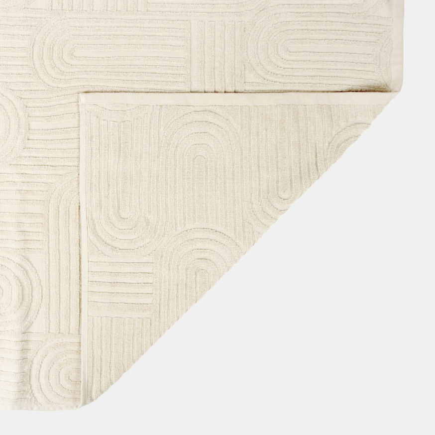 OHS Jacquard Texture Arches Towel - Cream