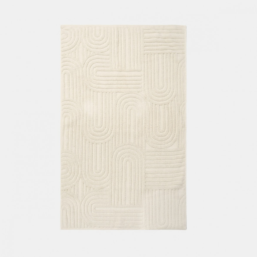 OHS Jacquard Texture Arches Towel - Cream