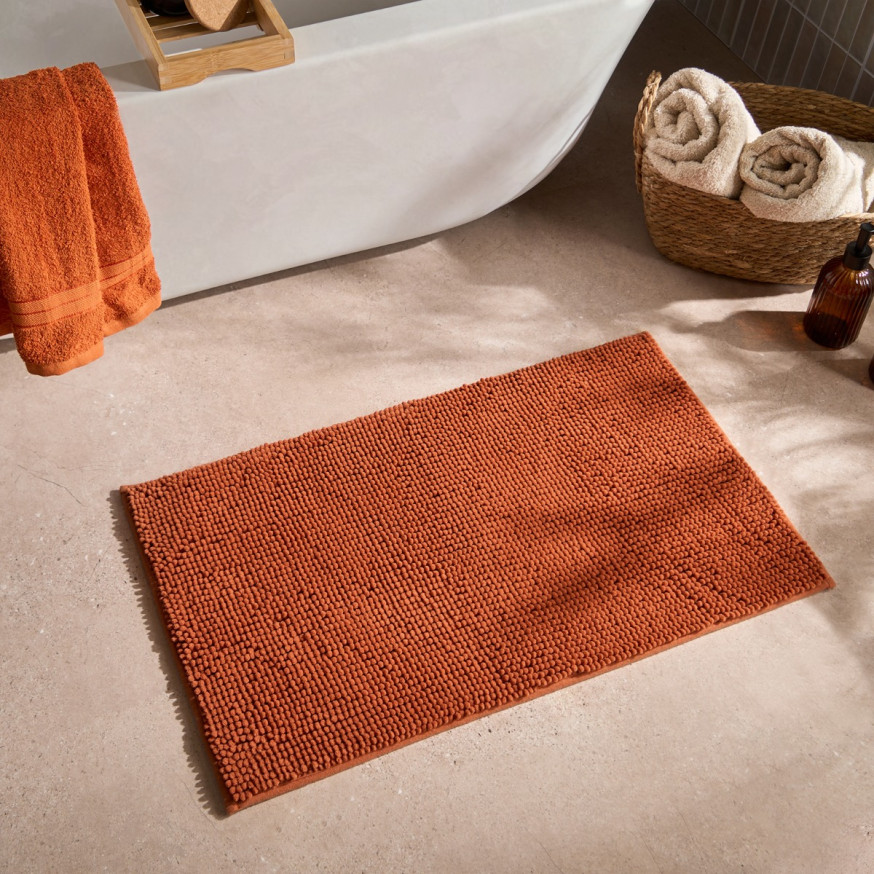OHS Noodle Bath Mat - Burnt Orange