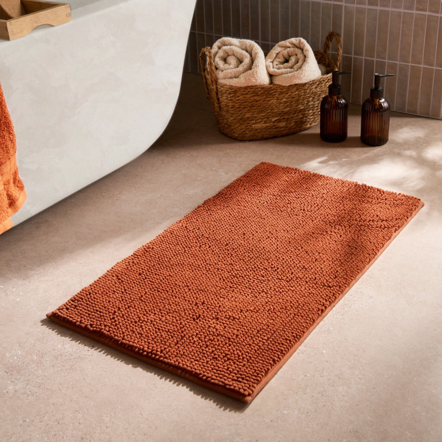 OHS Noodle Bath Mat - Burnt Orange