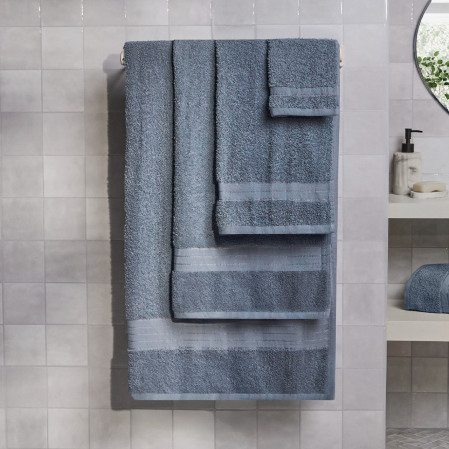 OHS 100% Cotton Towel - Denim Blue