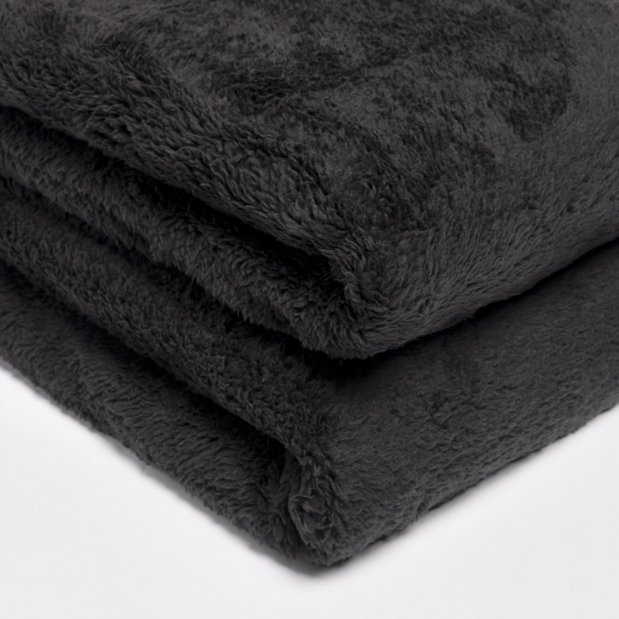 Brentfords Teddy Fleece Throw - Black