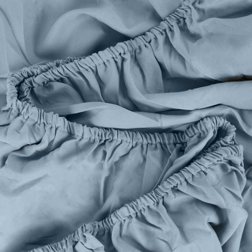 OHS Plain Dyed Fitted Sheet - Blue