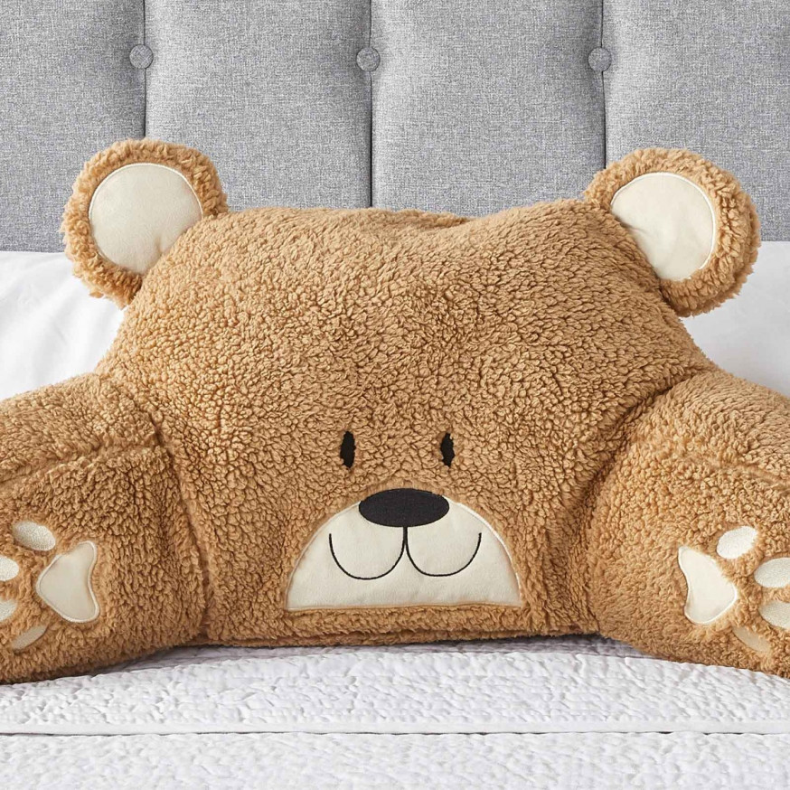 Huggleland Kids Teddy Cuddle Cushion - Brown