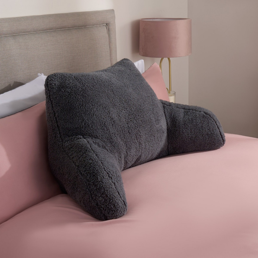 OHS Teddy Cuddle Cushion - Charcoal