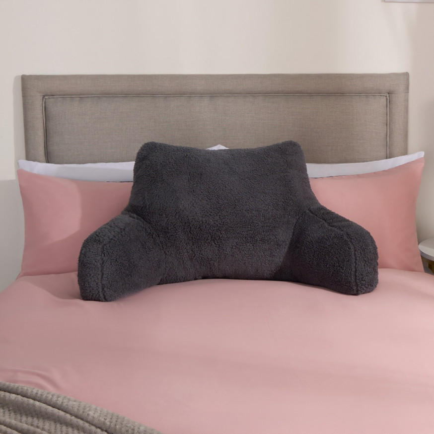 OHS Teddy Cuddle Cushion - Charcoal