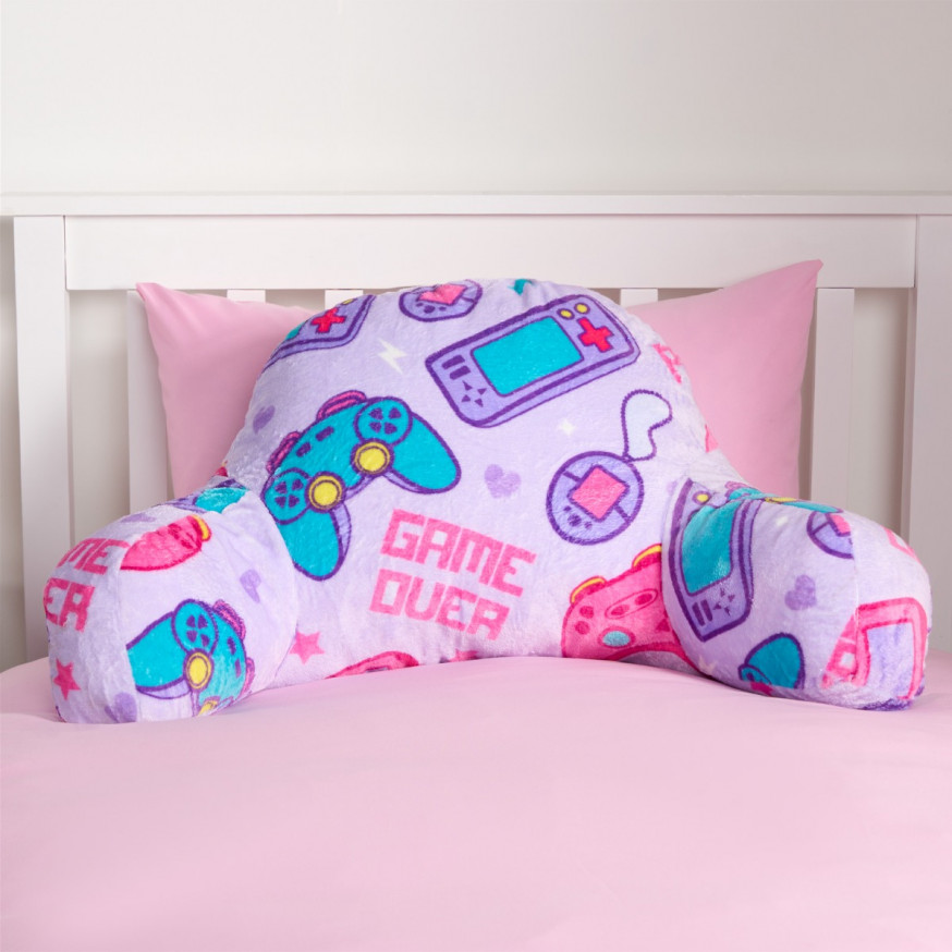 OHS Kids Gaming Fleece Cuddle Cushion - Lilac