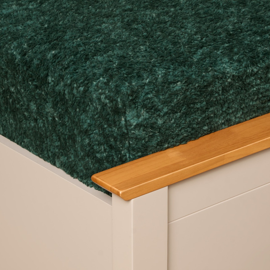 OHS Teddy Marl Textured Fitted Sheet - Forest Green