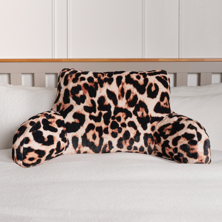 OHS Leopard Cuddle Cushion - Natural
