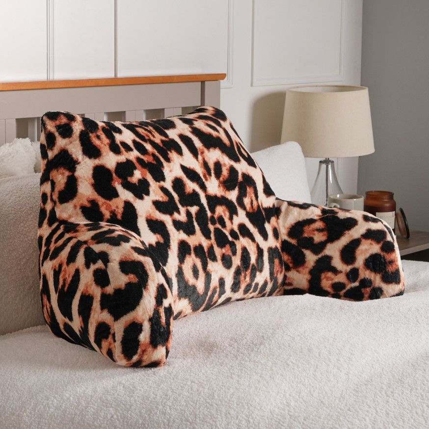 OHS Leopard Cuddle Cushion - Natural