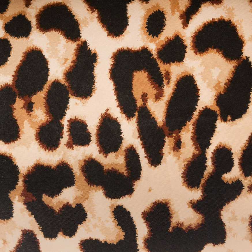 OHS Leopard Print Duvet Cover Set, Natural - Double