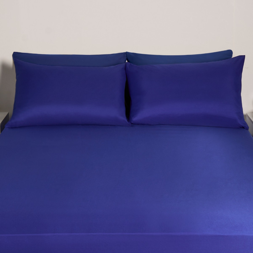OHS 2 Pack Plain Dyed Housewife Pillowcases - Bright Blue