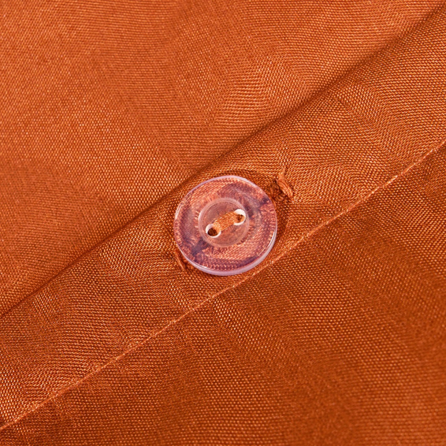 OHS Plain Duvet Cover Set - Rust