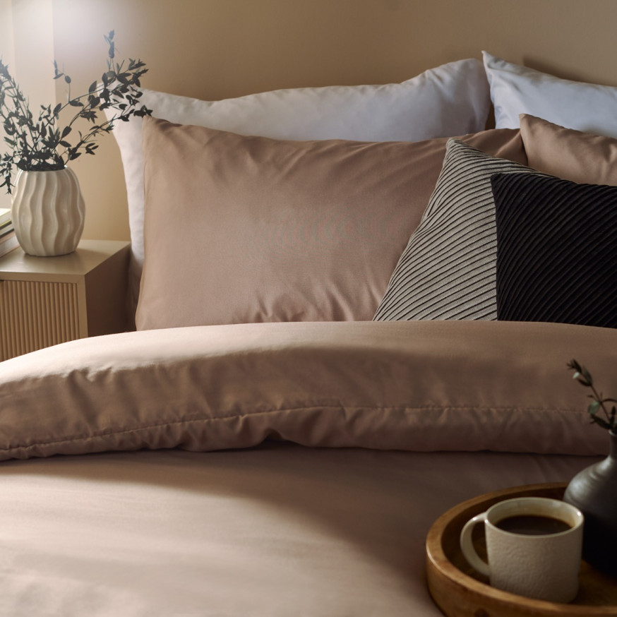OHS Plain Duvet Cover Set - Natural