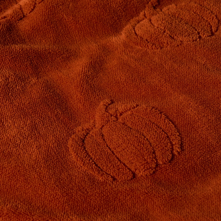 OHS Tufted Pumpkin Teddy Duvet Cover Set - Burnt Orange