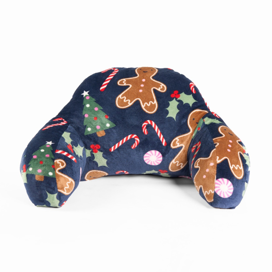 OHS Kids Gingerbread Man Fleece Cuddle Cushion - Navy