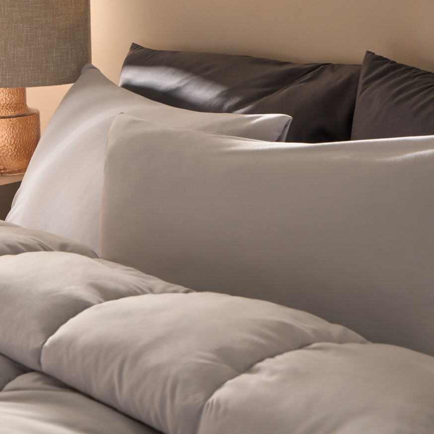 OHS Coverless 10.5 Tog Duvet Set, Silver - King