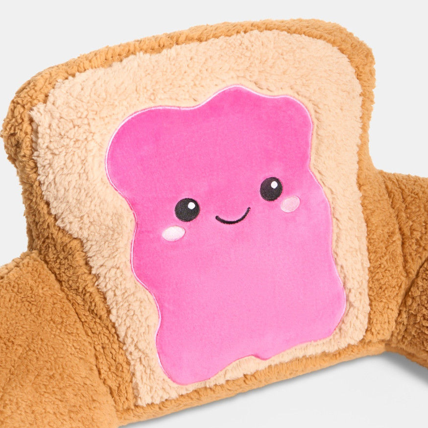 OHS Rosie The Jam Toast Cuddle Cushion - Hot Pink/Natural