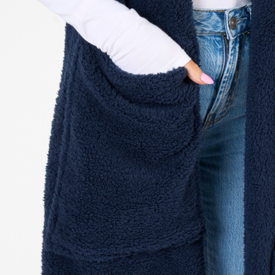 OHS Teddy Fleece Pocket Scarf - Navy