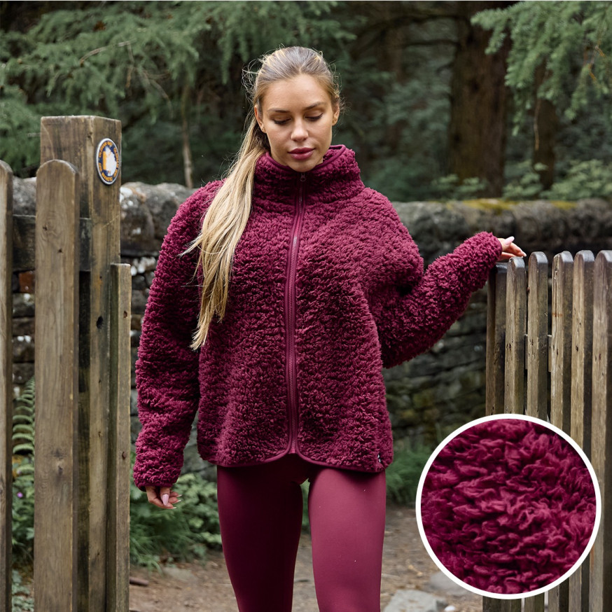 OHS Teddy Full Zip Fleece - Maroon