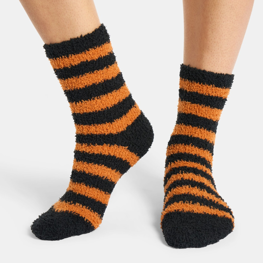 OHS Halloween Novelty Socks, Monochrome/Rust - 3 Pack