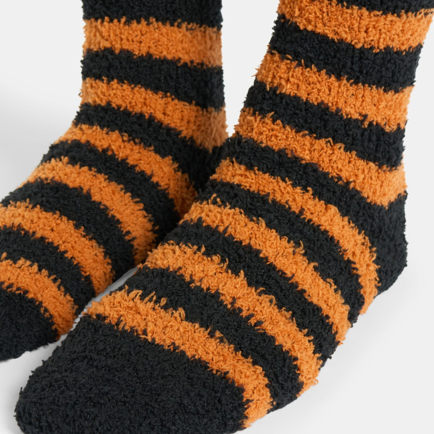 OHS Halloween Novelty Socks, Monochrome/Rust - 3 Pack