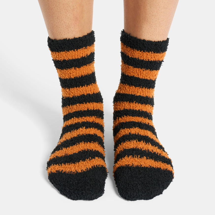 OHS Halloween Novelty Socks, Monochrome/Rust - 3 Pack