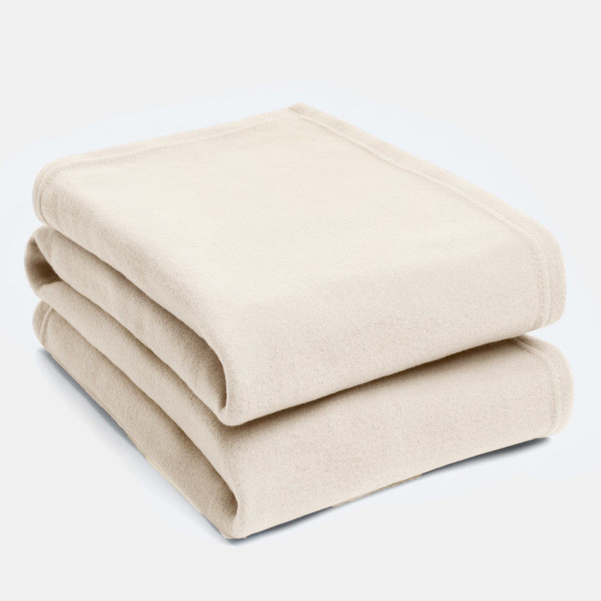OHS Plain Fleece Throw - Natural