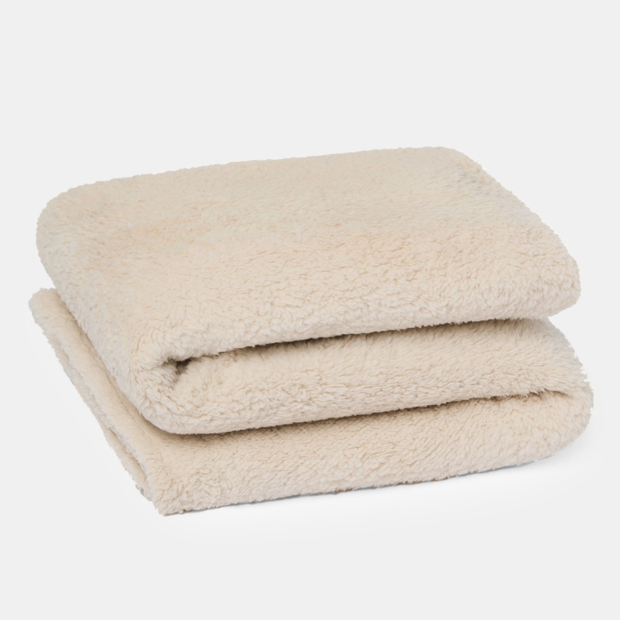 OHS Teddy Fleece Throw - Natural