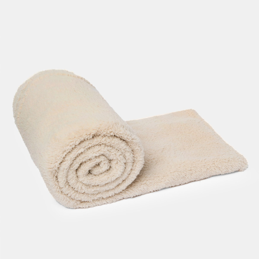 OHS Teddy Fleece Throw - Natural