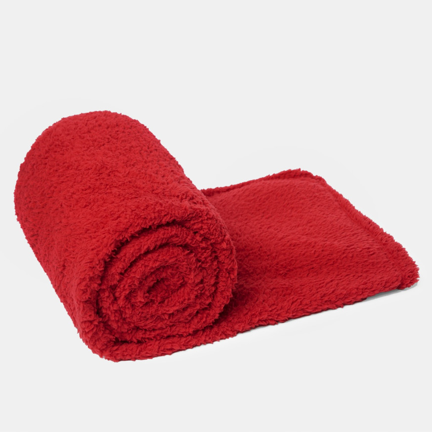 OHS Teddy Fleece Throw - Red