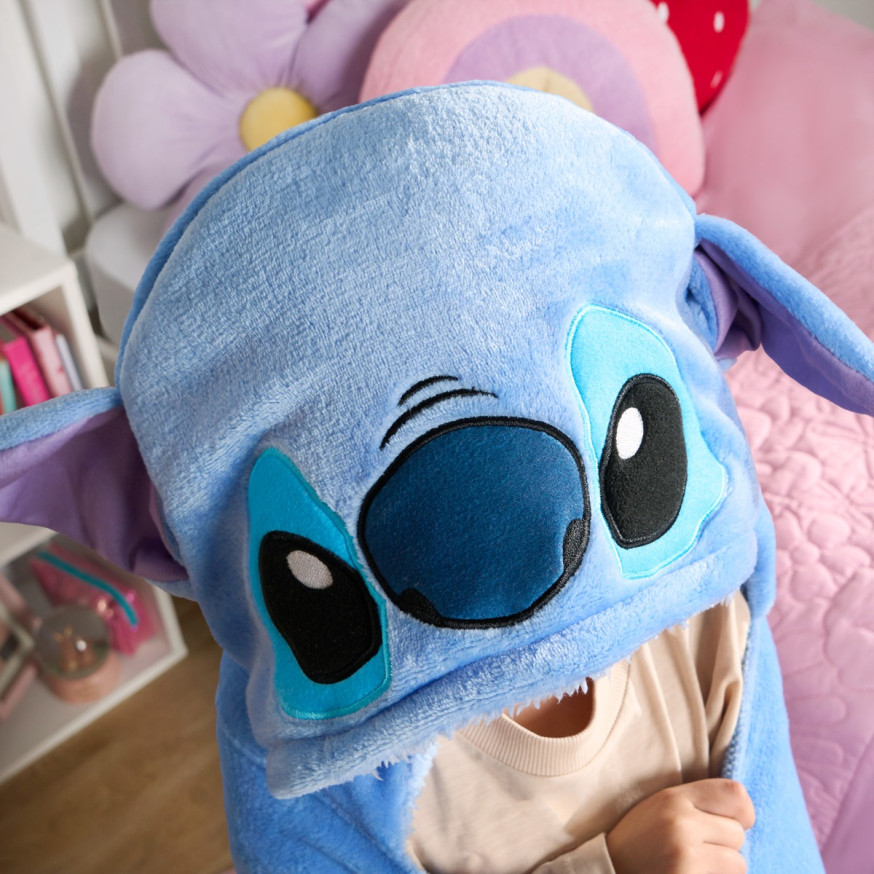 OHS Kids Stitch Hooded Throw Blanket - Blue
