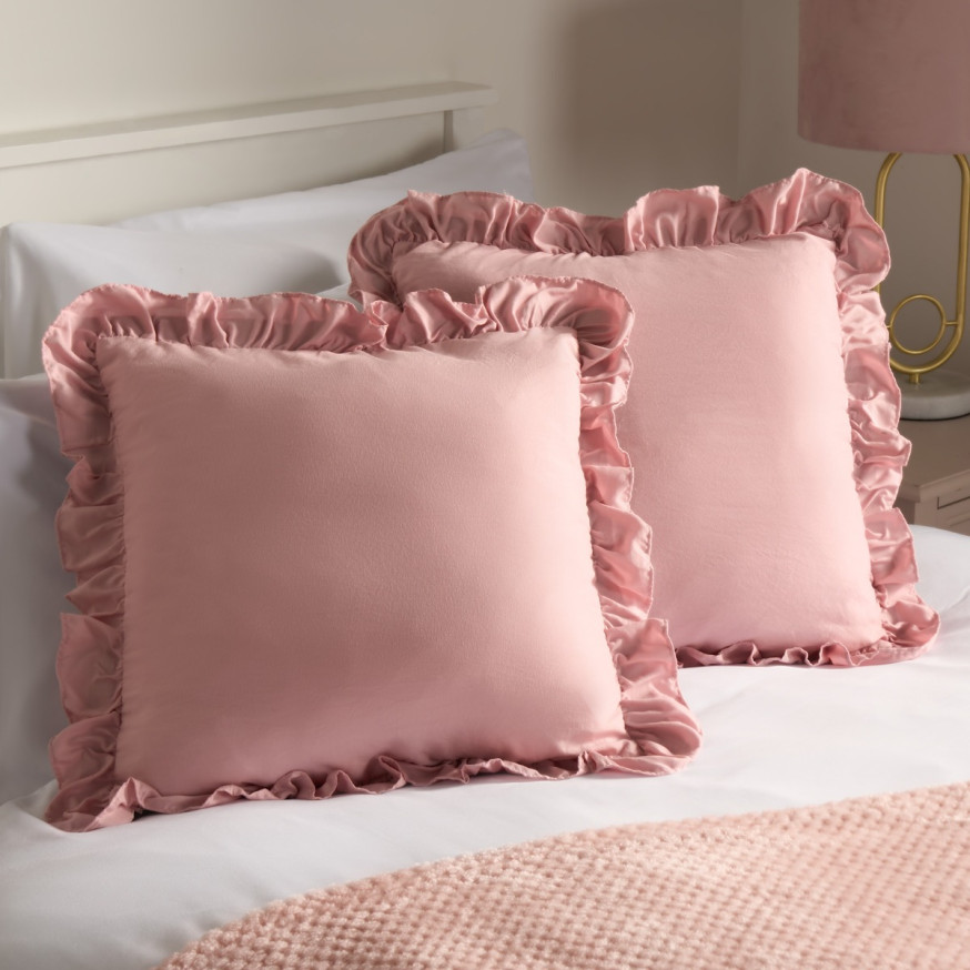 OHS Frill Cushion Covers - Blush