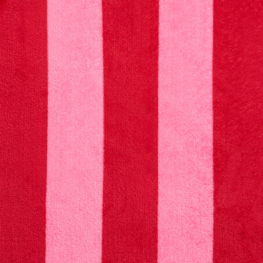 OHS Stripe Print Ultra Soft Throw - Pink/Red