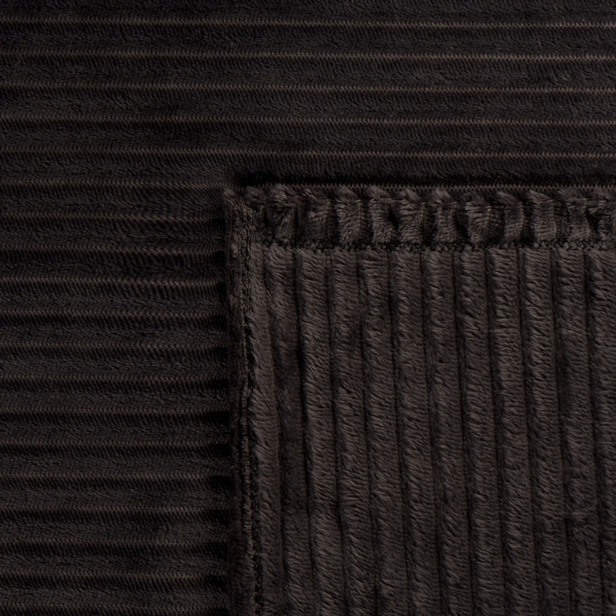 OHS Ribbed Fleece Throw - Black