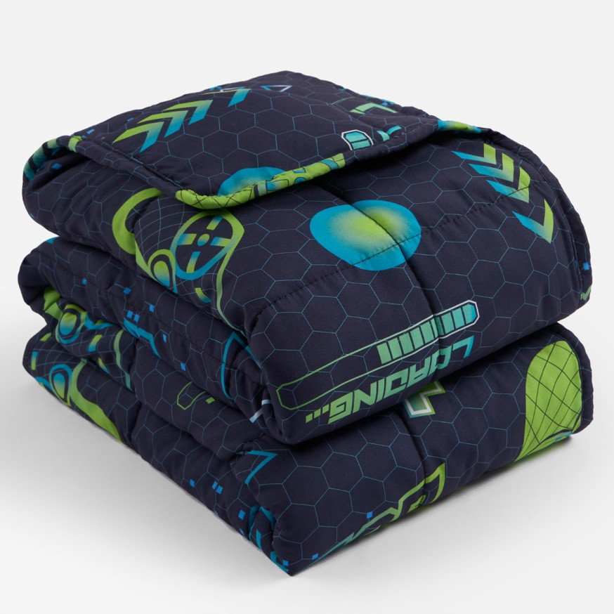 OHS Kids Neon Gaming Weighted Blanket, Blue/Green - 3KG