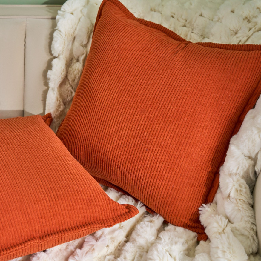 OHS Oxford Edge Corduroy Cushion Covers - Rust