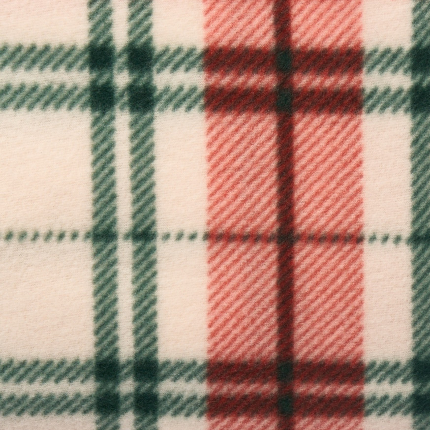 OHS Christmas Check Throw - Red/ White